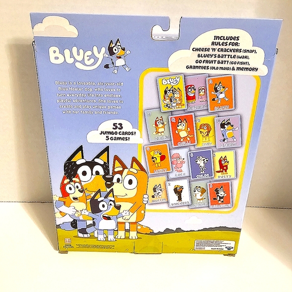 Bluey | Toys | Bluey 5in Jumbo Card Games For Kids Age 3 | Poshmark